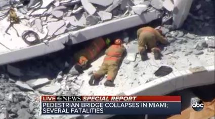 Networks Break In With Miami Bridge Collapse